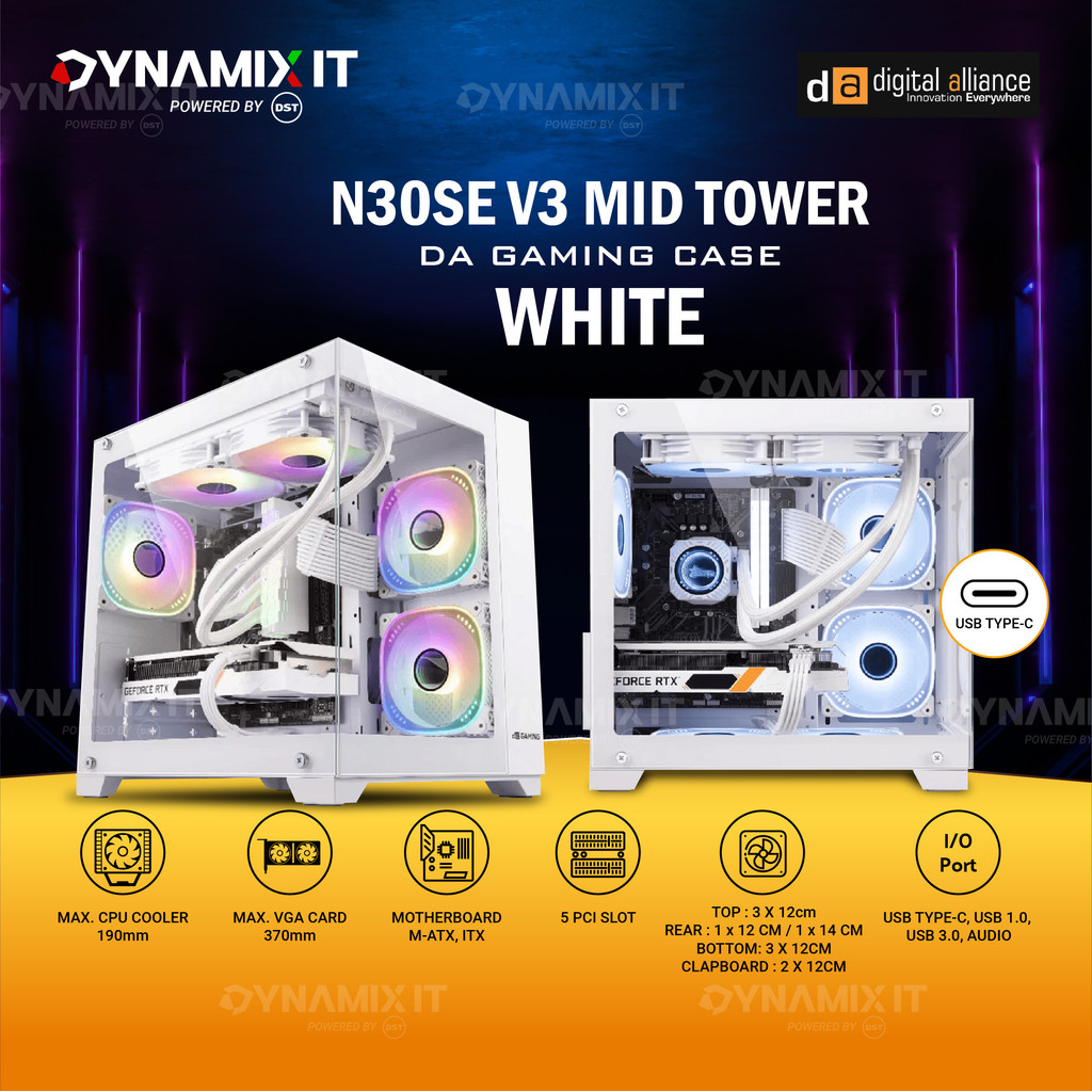 Digital Alliance N30SE V3 Micro ATX M-ATX ITX Case Computer PC Casing ...