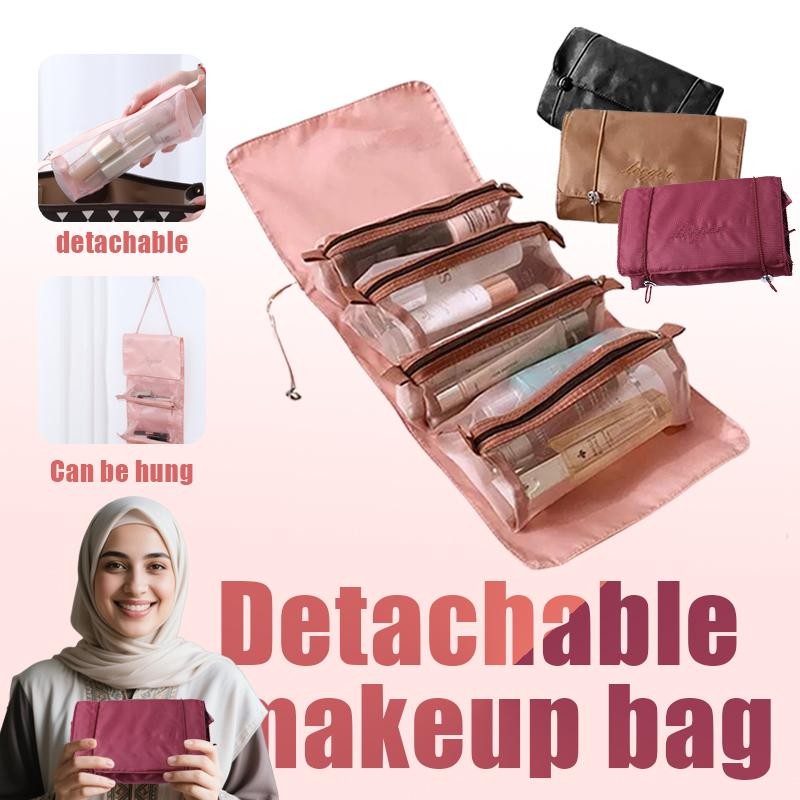Portable makeup bag detachable four - in - one travel makeup bag with ...