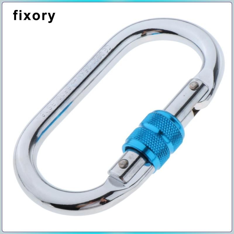 fixory Climbing Carabiner, 25 Kn O Shaped Super Strong Steel Screw Lock ...