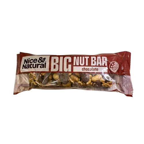 [1piece] NICE & NATURAL Big Nut Bar Chocolate 50gm High in Protein Made ...