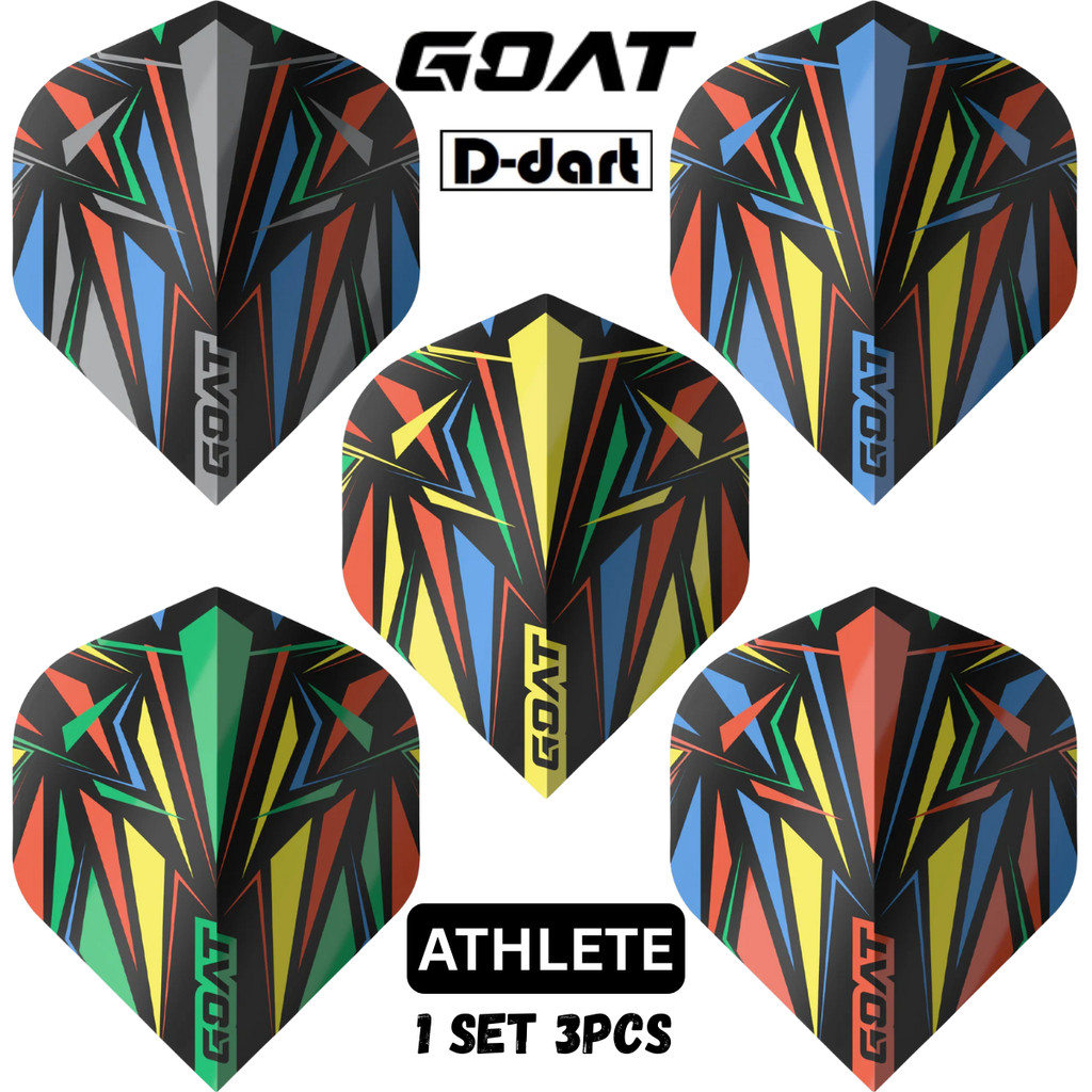 Goat Dart Flights - Athlete Standard 100 Micron Darts Flight For Soft ...