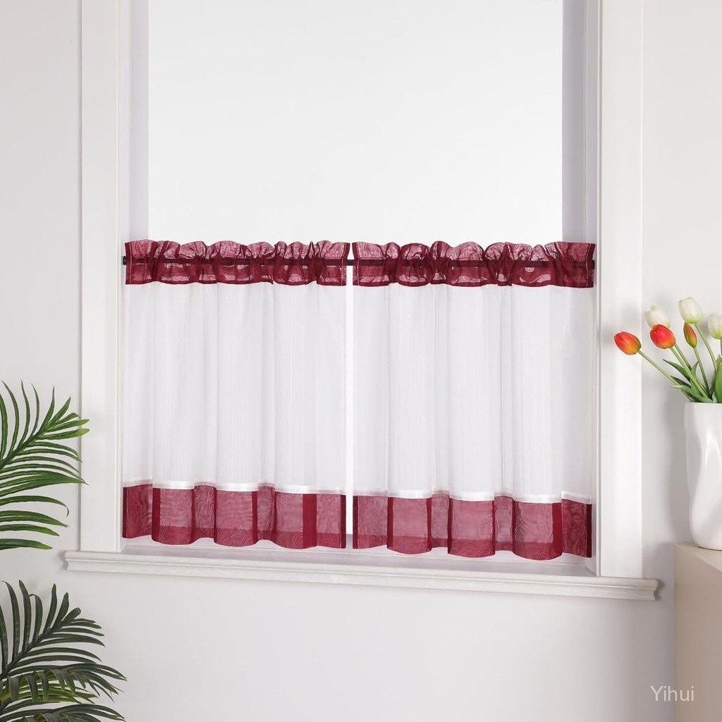 Joyswahl Linen Optik Gaya Desa Langsir Lutsinar "Jasmine" Langsir Kafe ...