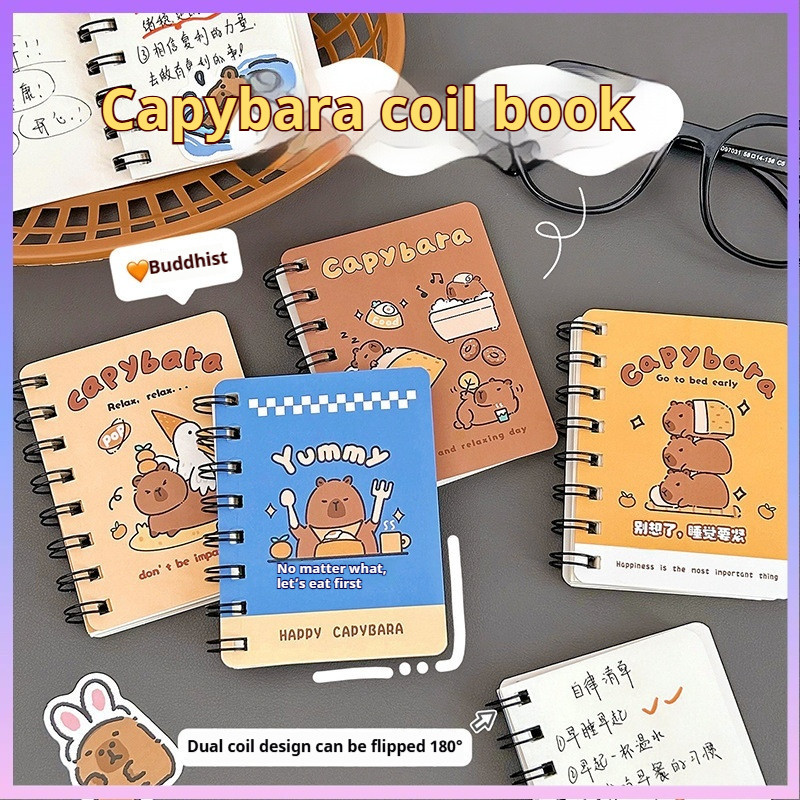 Capybara Spiral Notebook Cute Animal Memo Book Student Stationery Gift ...