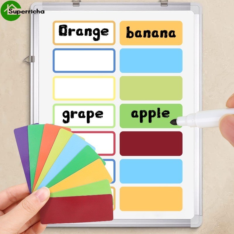 10/20Pcs Writable Erasable Reusable Magnetic Label - Colorful Magnets ...
