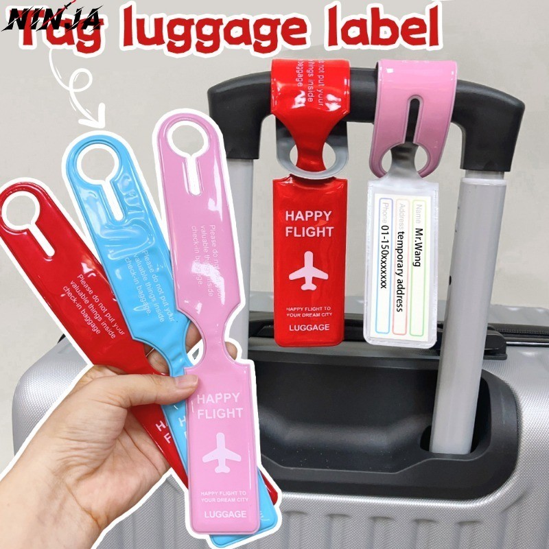1/3Pcs Aircraft Luggage Tag - Travel Baggage Case Anti-lost Label - PVC ...