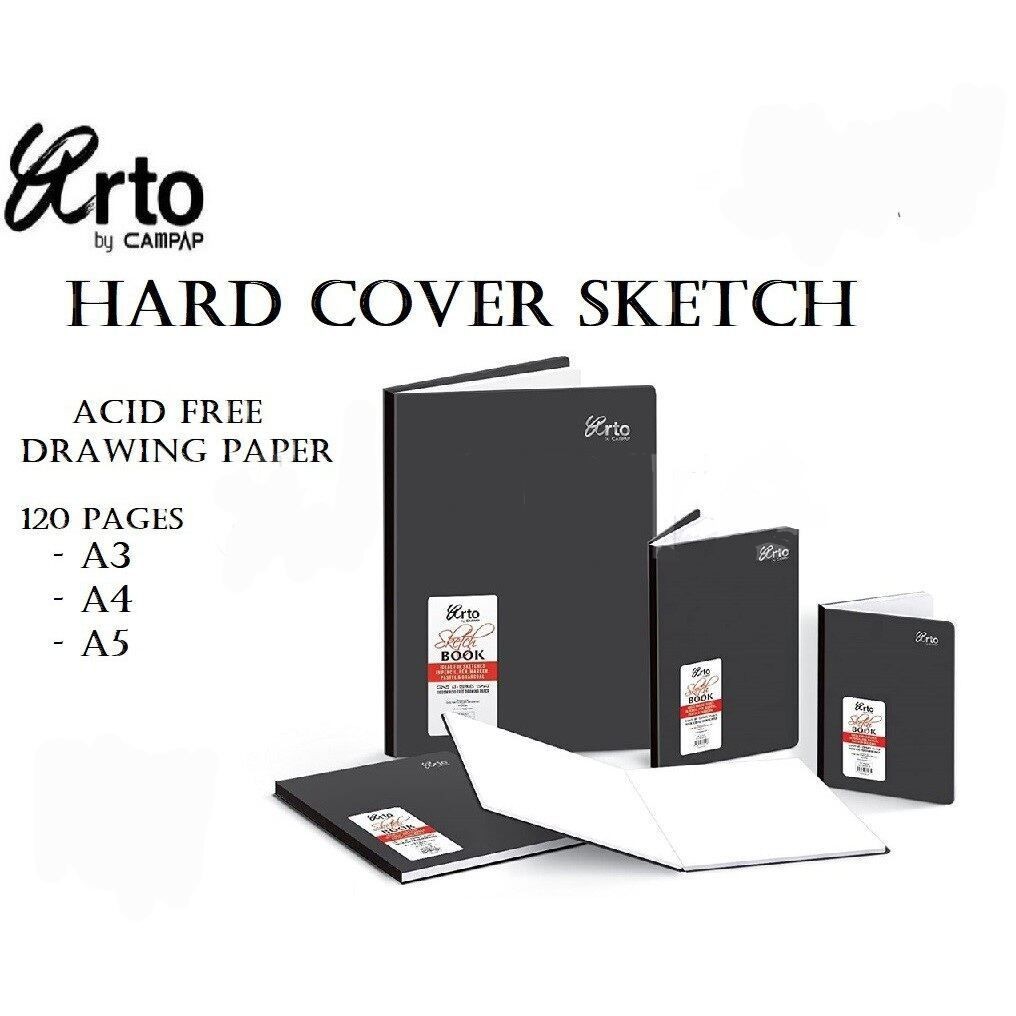 Campap Arto - A3 / A4 / A5 Hard Cover Sketch book Acid free drawing ...
