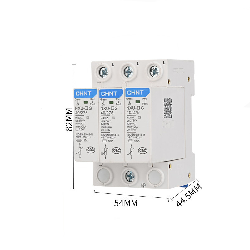 NXU lightning Surge Protector 3P 100KA 385V Power Surge Arrester ...
