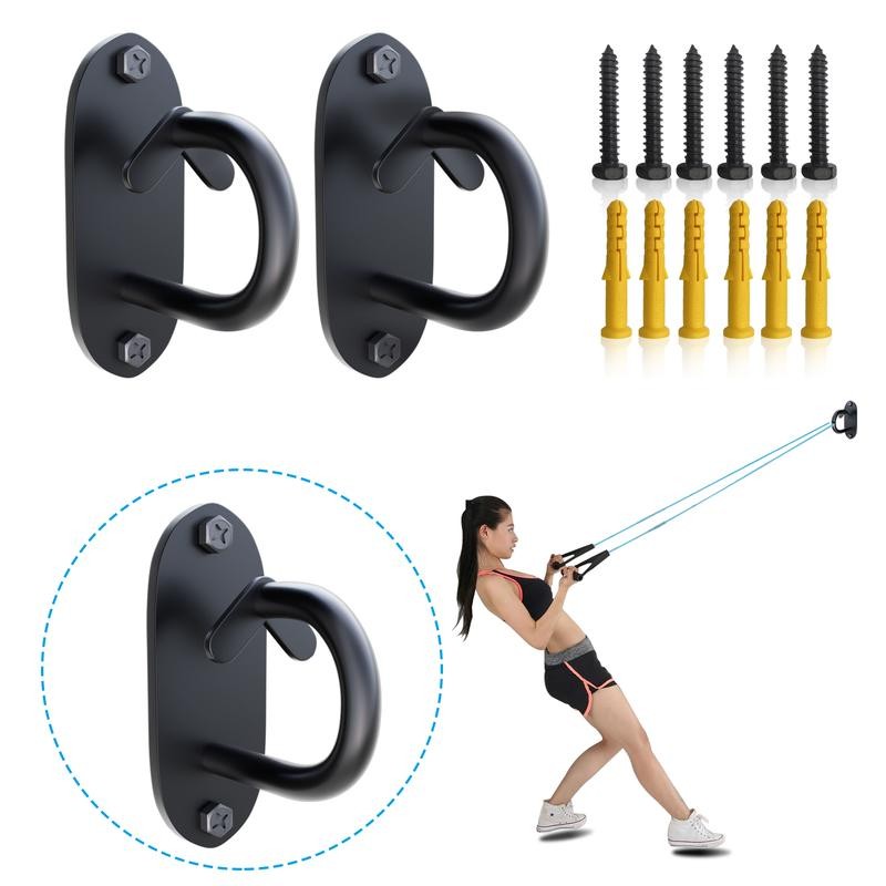 3-piece wall-mounted exercise anchor, resistance band wall hook, home ...