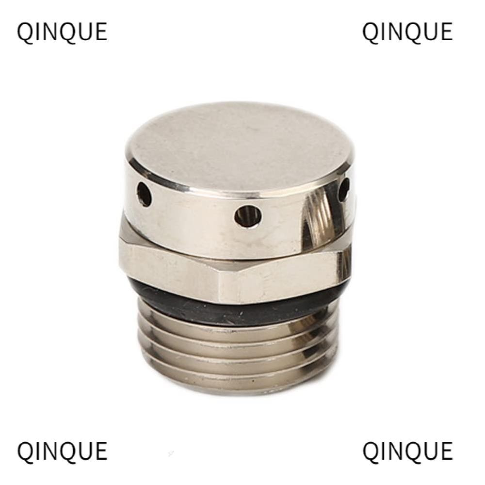 QQIN Drainage Valve, Nickel Plated Brass Air Vent Plug Breather, Portable Silver Pressure Relief ...