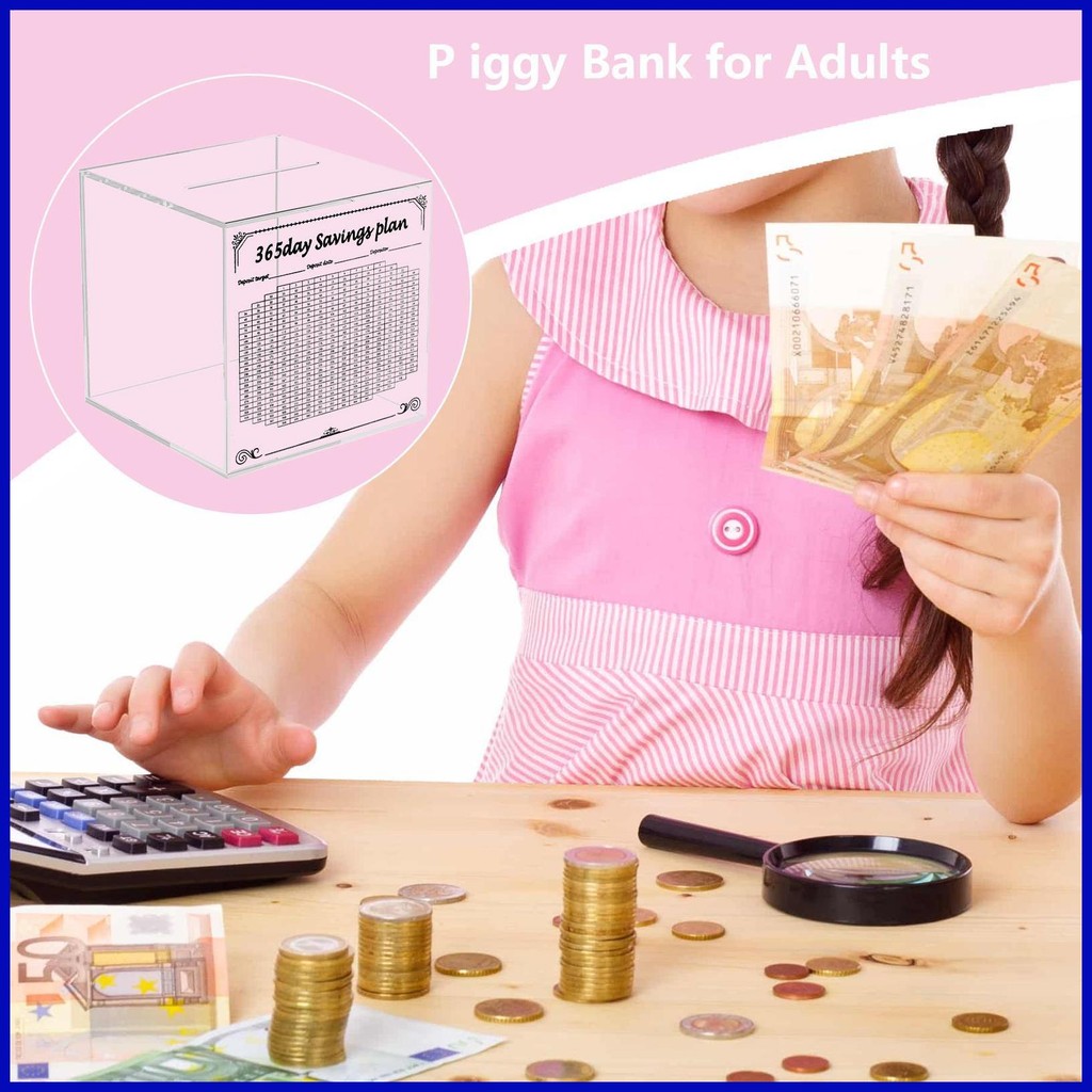Unbreakable Money Bank Coin Bank Clear Acrylic That Must Break to Open ...