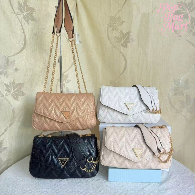 GS Women's Smooth Fabric Series Chain 4G Logo Crossbody bag | Shopee ...