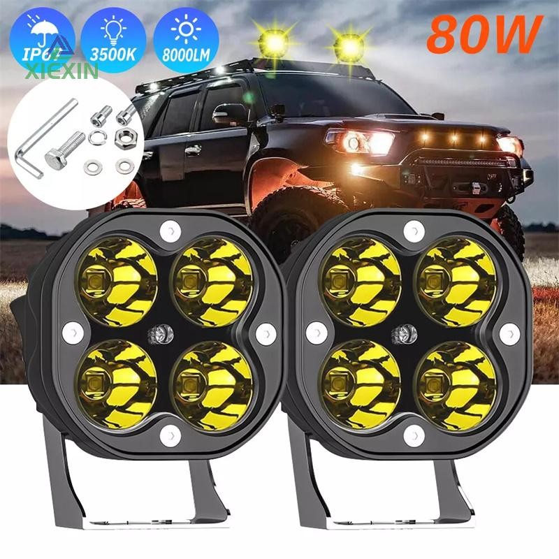 HanxiStyle 3 Inch Led Work Spotlights 12V 24V Pod Lights Headlights For ...