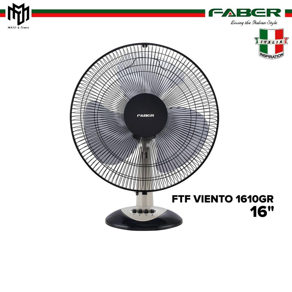 Faber FTF VIENTO 1610GR Table Fan 16 Inch 3 Blades 3 Speeds FTF1608BK ...