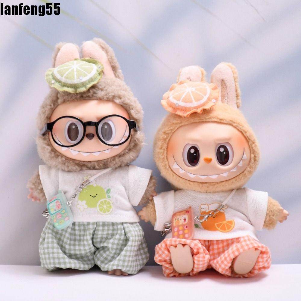 LANFENG Labubu Doll's Clothes, Green Lemon Orange Sitting Labubu Time ...