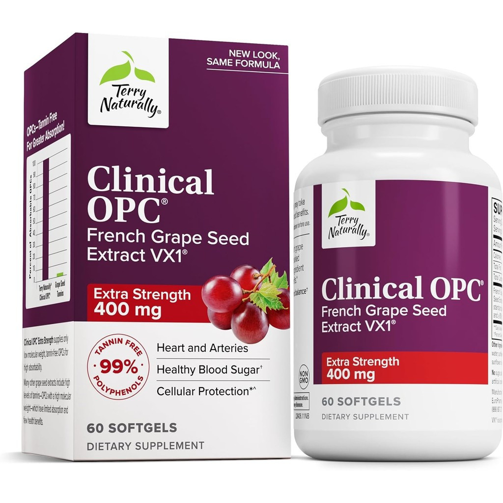 Terry Naturally Clinical OPC Extra Strength - Cardiovascular Health ...