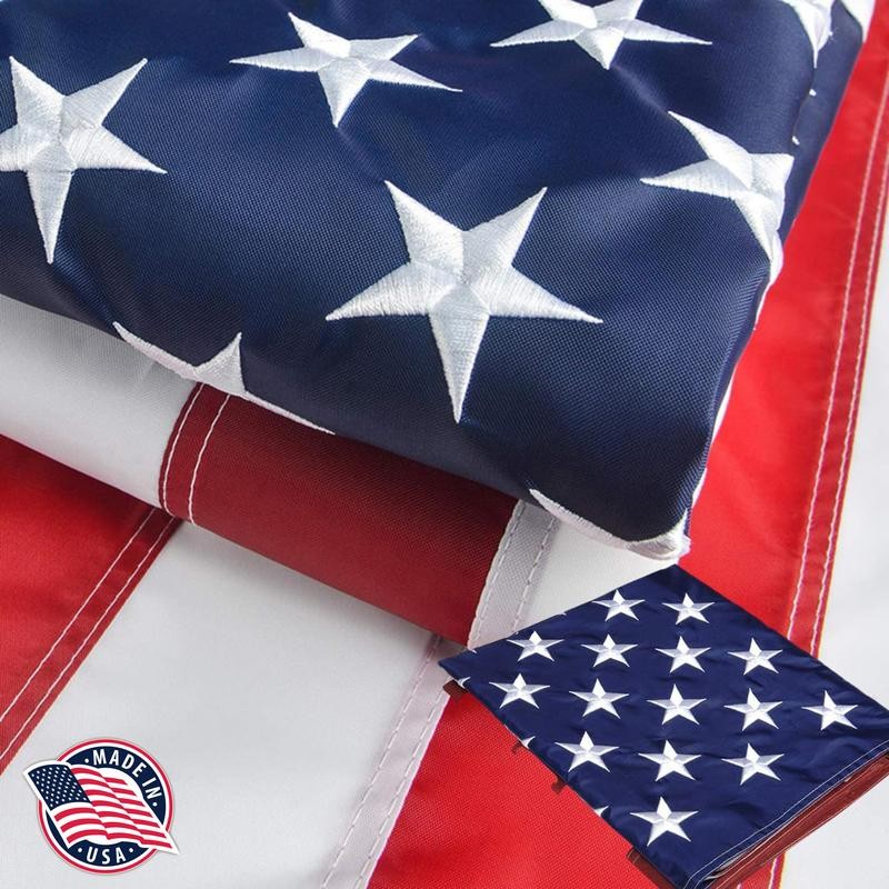 American Flag 3x5 FT Outdoor - USA Heavy duty US Flags with Embroidered ...