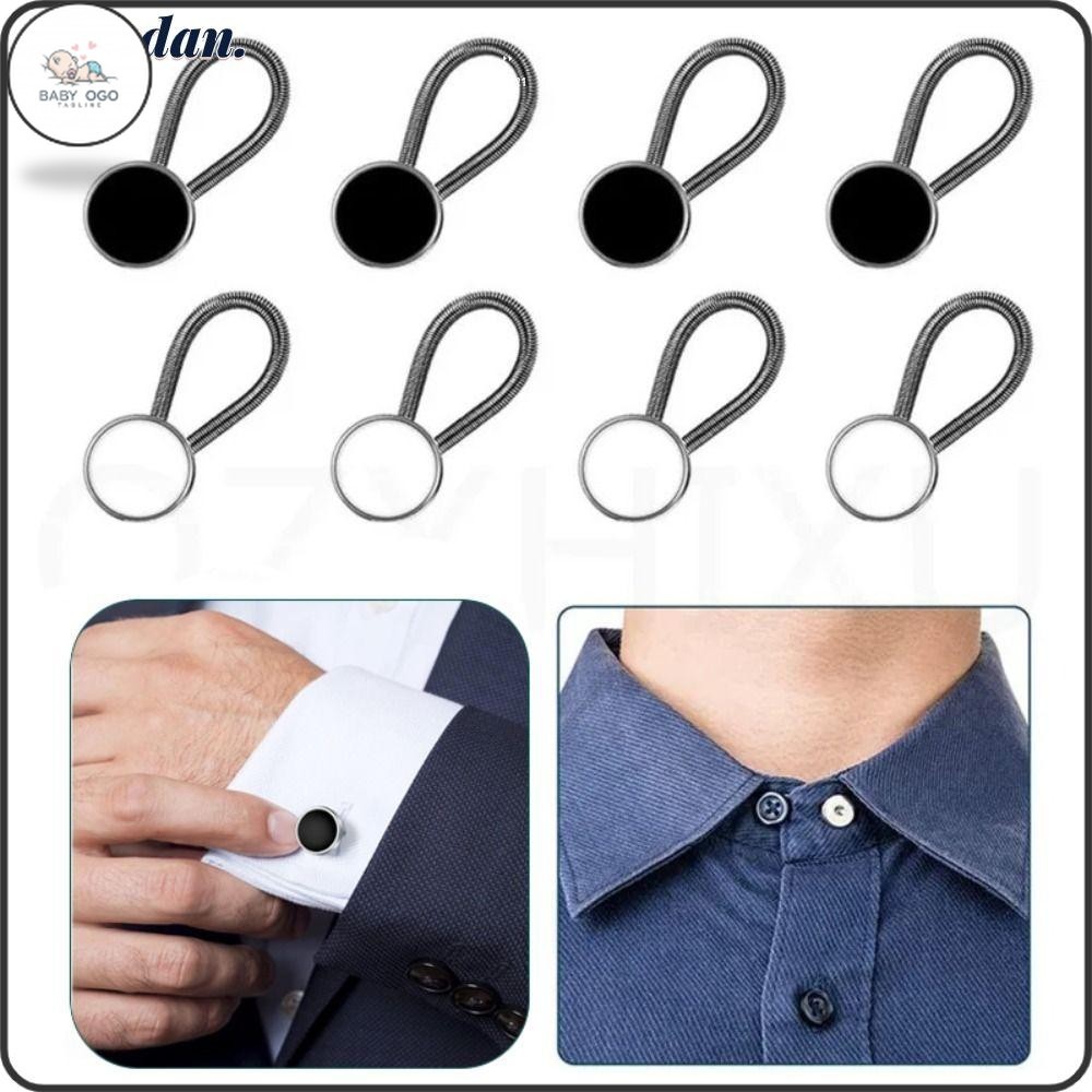 OGO 8Pcs Shirts Button Expanders, Flexible Neck Extender Collar Button ...