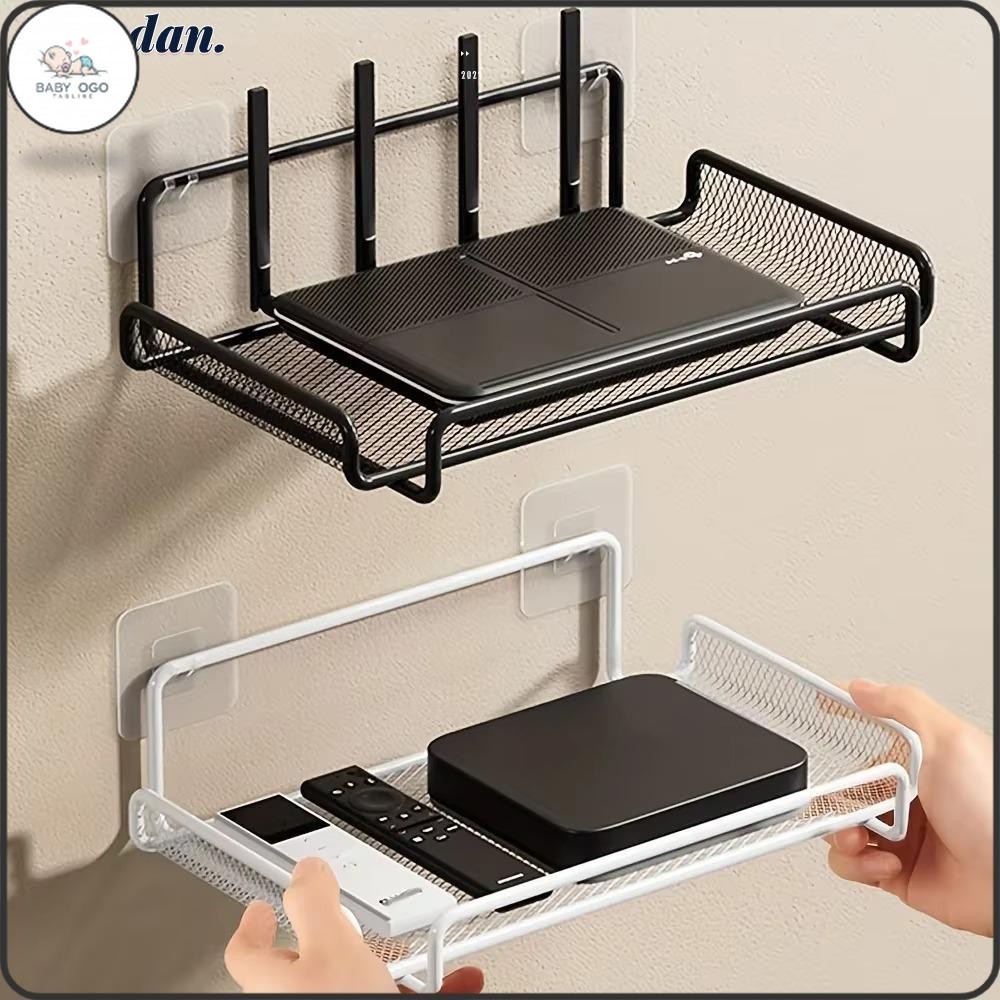 OGO Hanging Router Shelves, No-Drill Multi-Use Floating Wall Shelves ...
