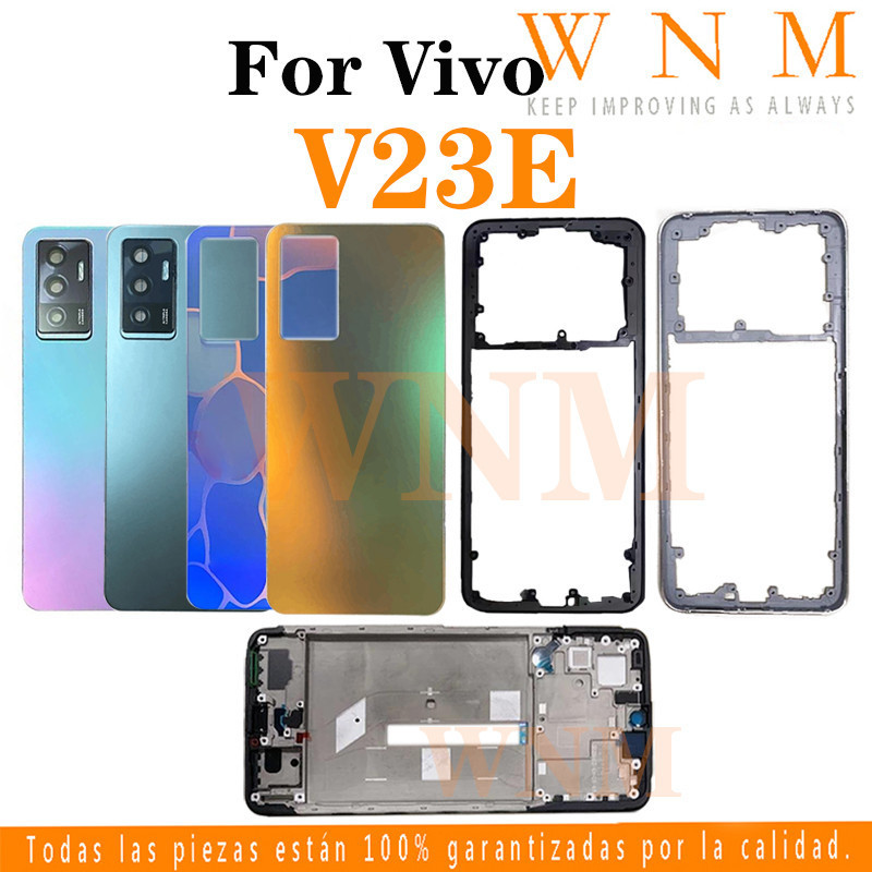 For Vivo V23E 4G 5G V2126 LCD Front Frame Bezel Back Battery Cover ...