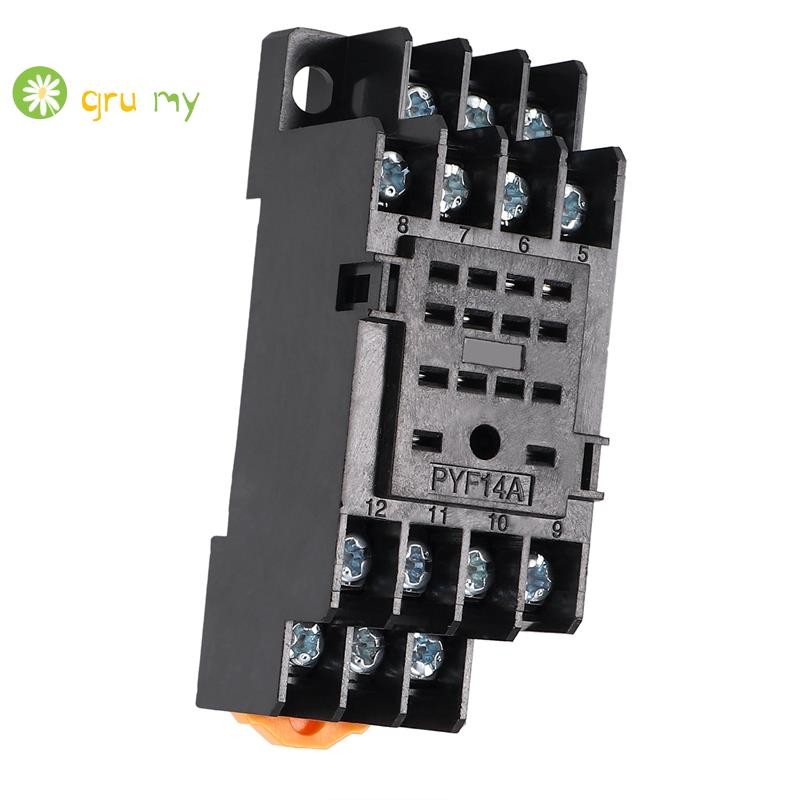 PYF14A DIN Rail Power Relay Socket Base 14 Pin for MY4NJ HH54P MY4 ...