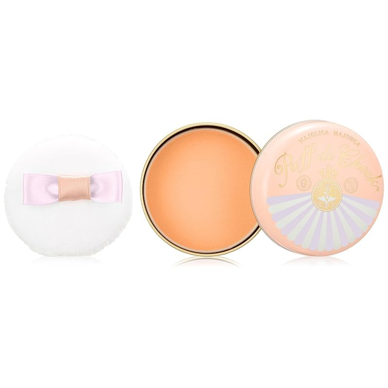 MAJOLICA MAJORCA Puff de Cheek OR302 Apricot Macaron 7g | Shopee Malaysia