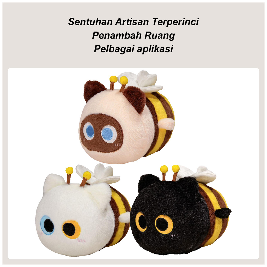 Stuffed Toys Cat Bee Stuffed Plush 10.2 Inch Soft Doll Figure Pillows ...