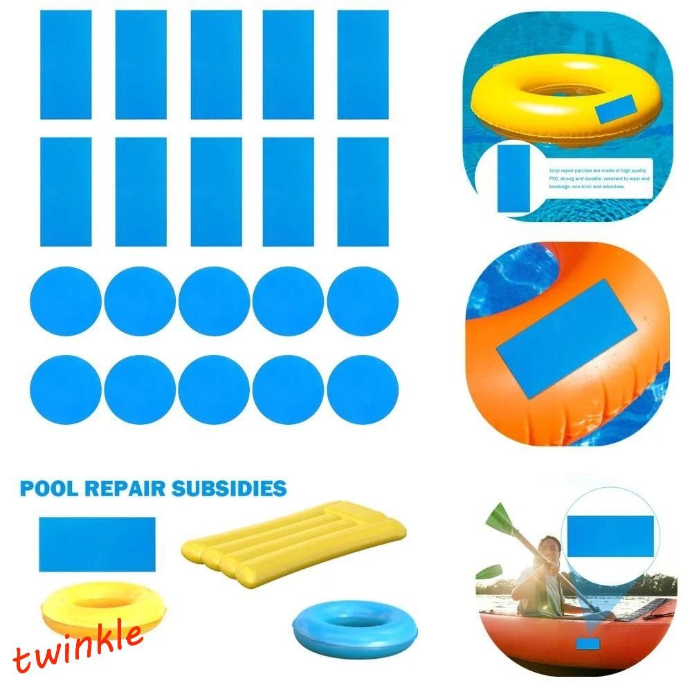 TWINKLE1 Pool Repair Patch, Self-Adhesive Waterproof Swimming Pools Sticker, Outdoor Swimming ...