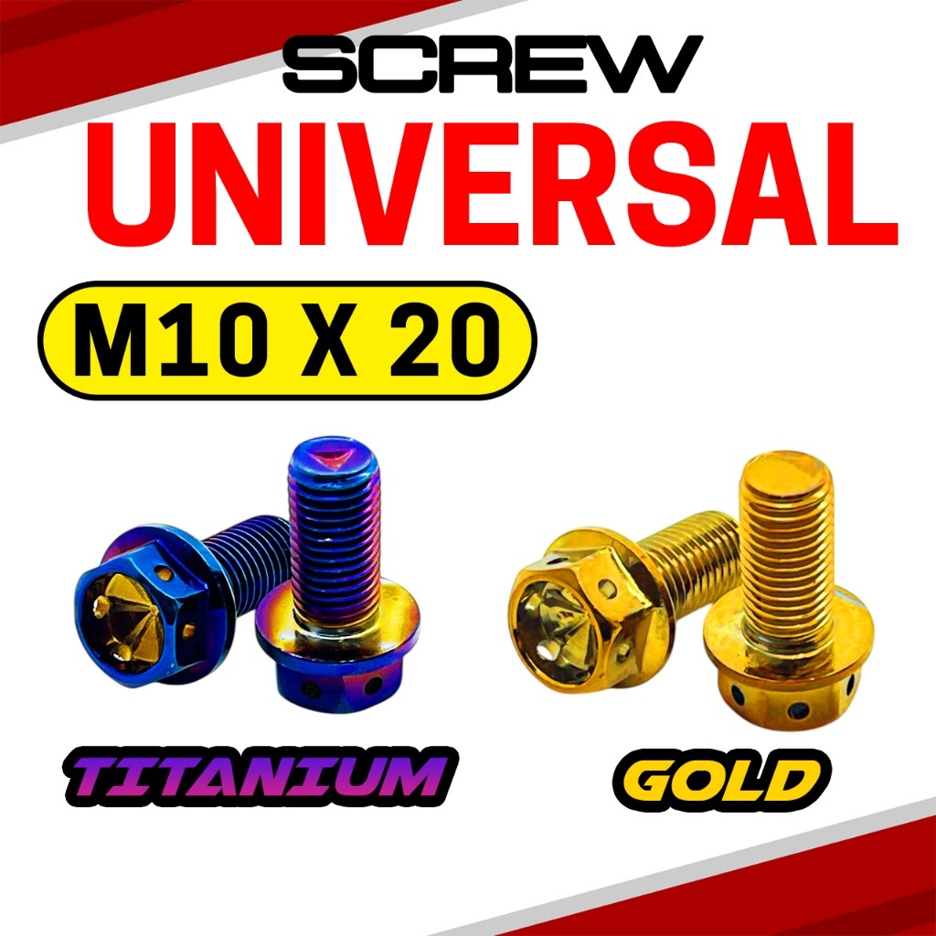 SCREW ALLOY CALIPER M10x20MM SKRU NUT PUMP Y15ZR Y16ZR LC135 RSX150 ...