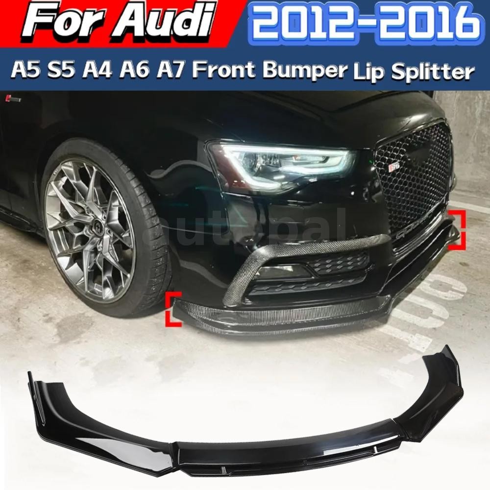 For Audi A5 S5 A4 A6 A7 2012 2013 2014 2015 2016 Front Bumper Splitter ...
