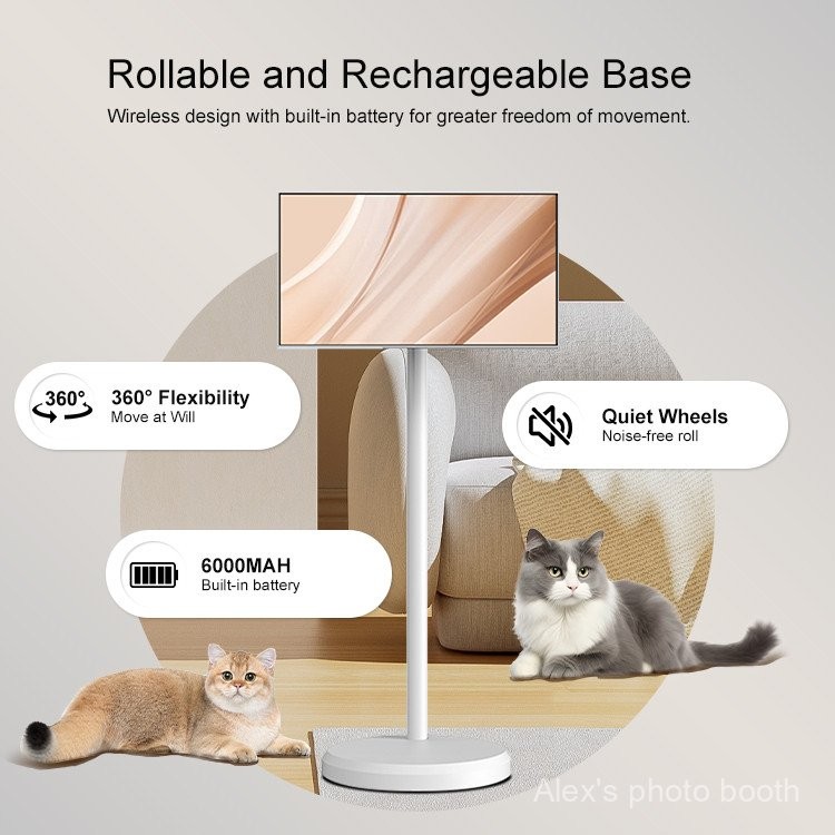 《KL IN STOCK》portable TV Rollable Smart Touch Screen Vertical Display ...