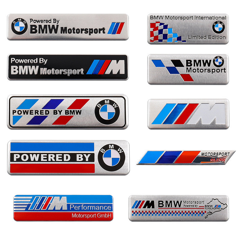[V-KOL] New Style Suitable for BMW Car Stickers M performance Metal Car ...