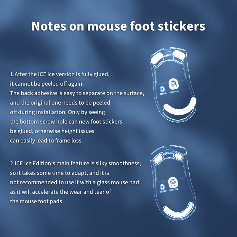 [OriginalGrass] 1 Set Gaming Mouse Foot Pad Anti-Slip Mouse Skates ...