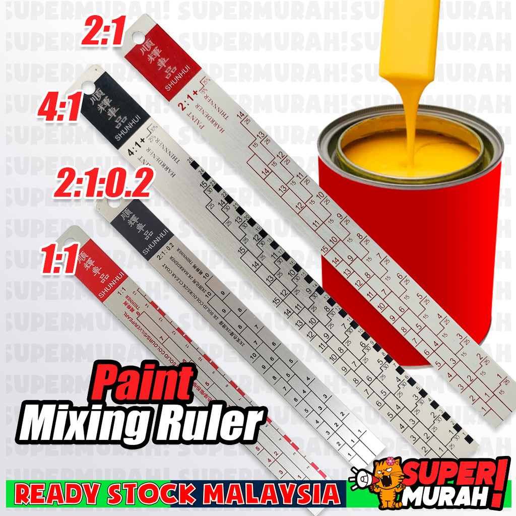 [Paint Mixing Ruler] Car Paint Measuring Calibration Scale / Aluminum ...