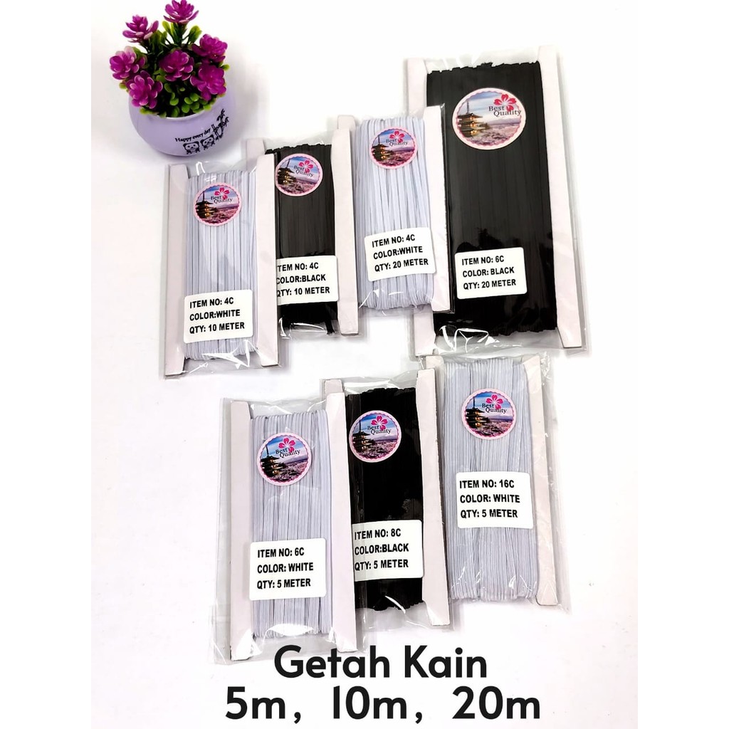 Getah Elastic Pinggang/ Getah Leper/ Getah Kain/ Getah Lembut/ Elastic ...