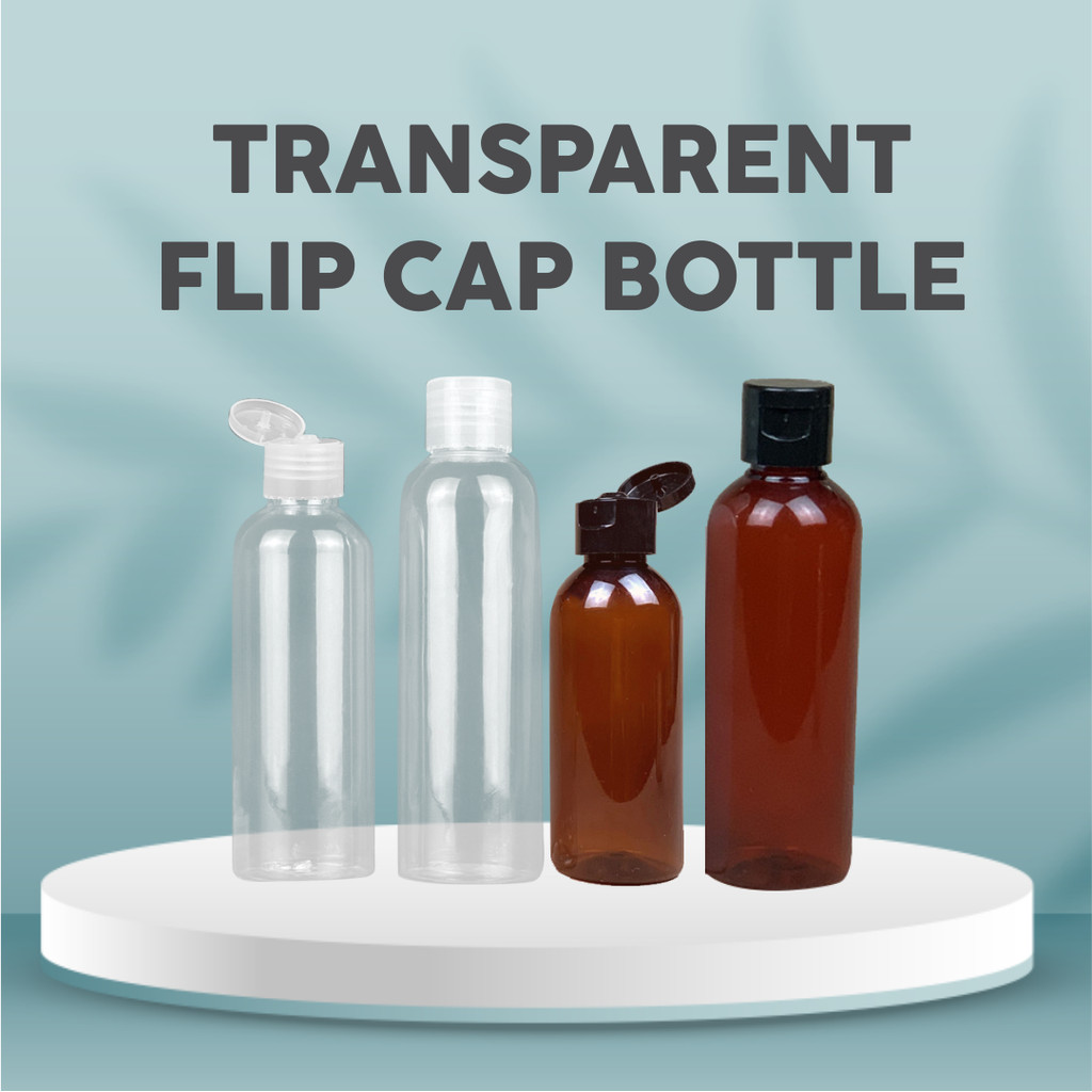 DC Botol Picit Plastik Lutsinar Plastic Flip Cap Bottle Transparent ...