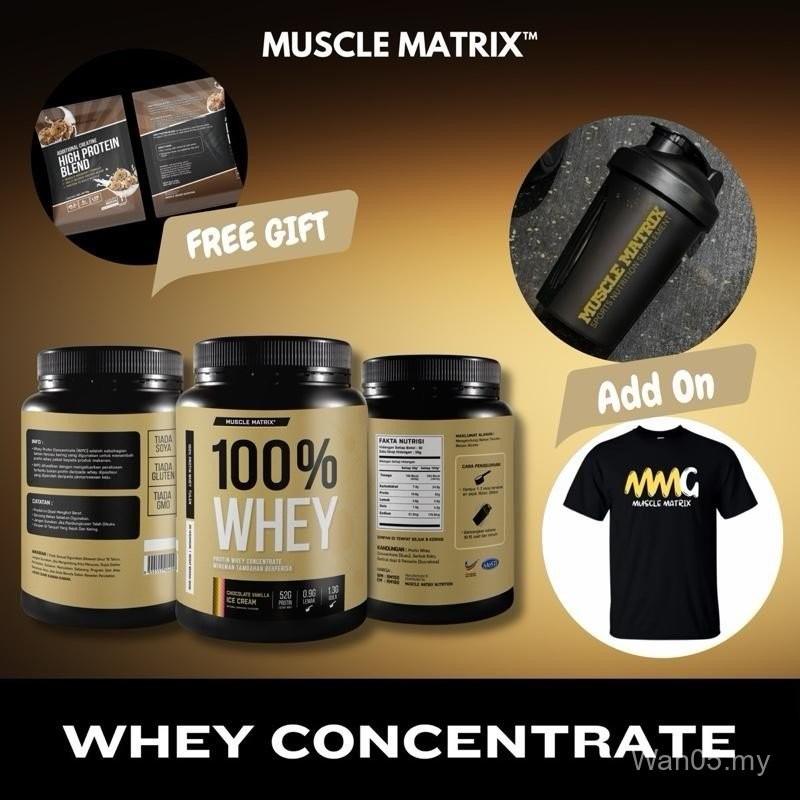 MUSCLE MATRIX 100% WHEY PROTEIN CONCENTRATE [HALAL] | Shopee Malaysia