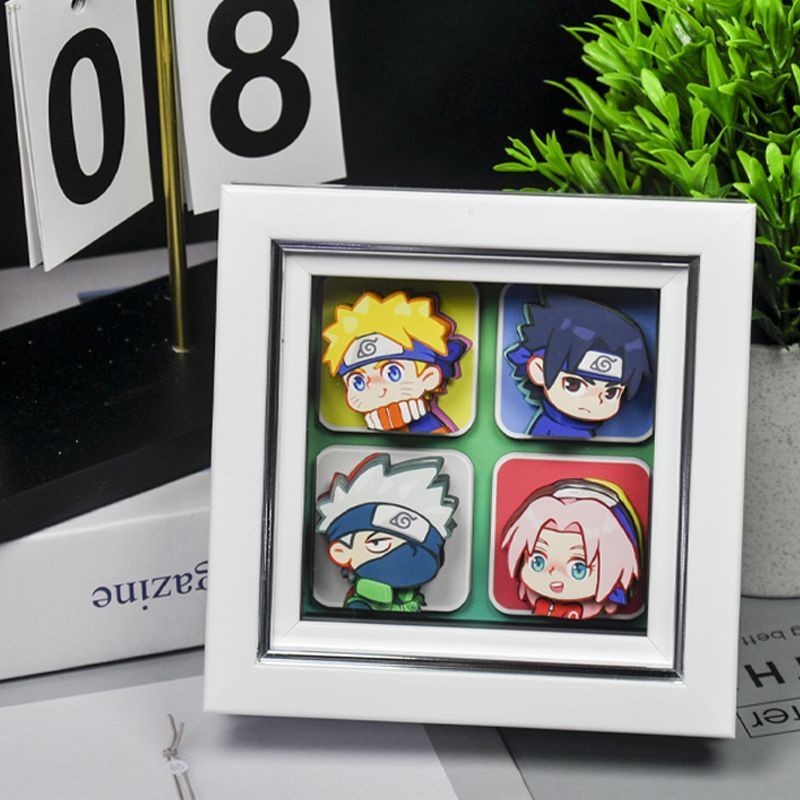 Naruto Desktop Standee – Kakashi, Naruto & Sasuke 3D Decorative Mini ...