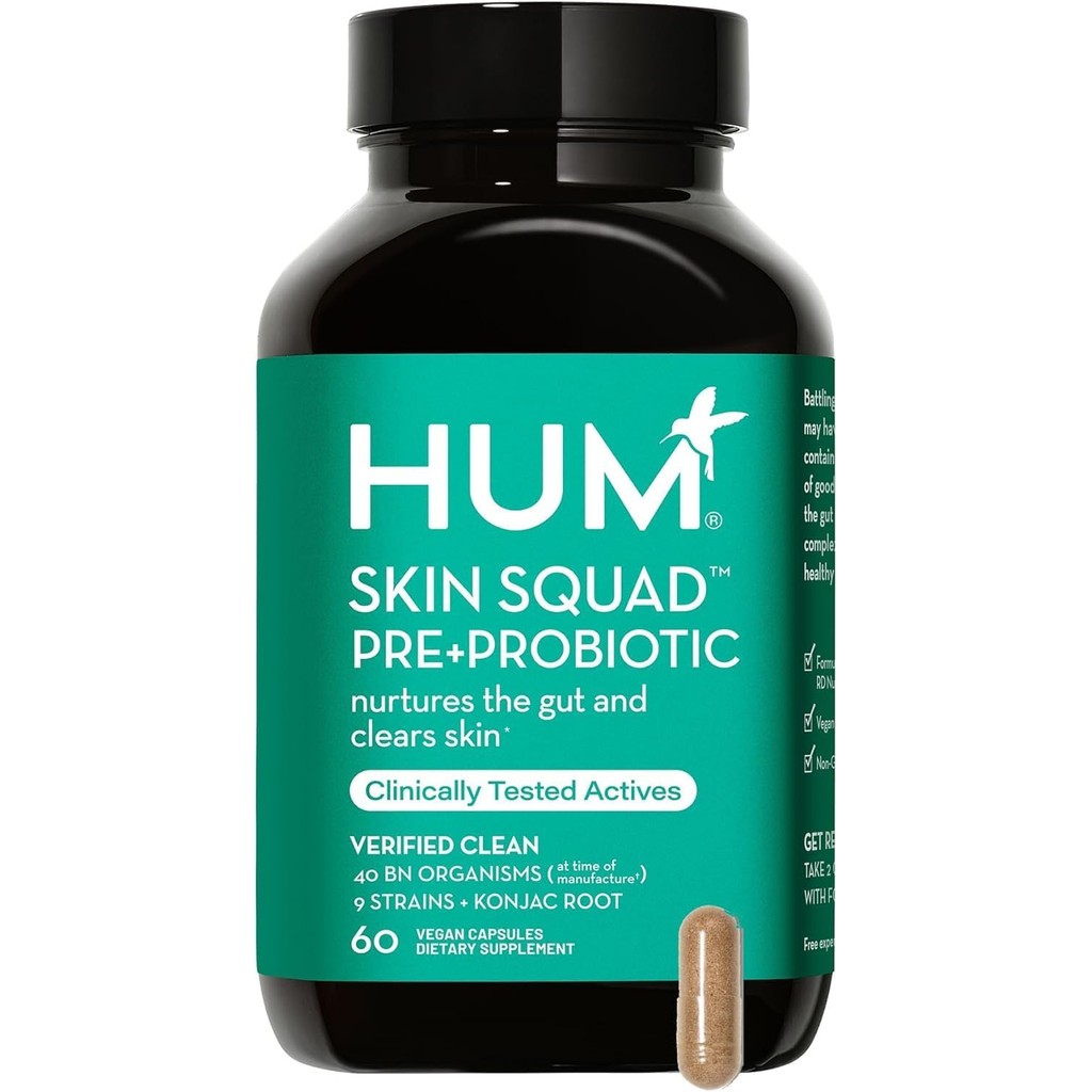HUM Skin Squad - Probiotic Supplement for Clear Skin & Gut Health ...