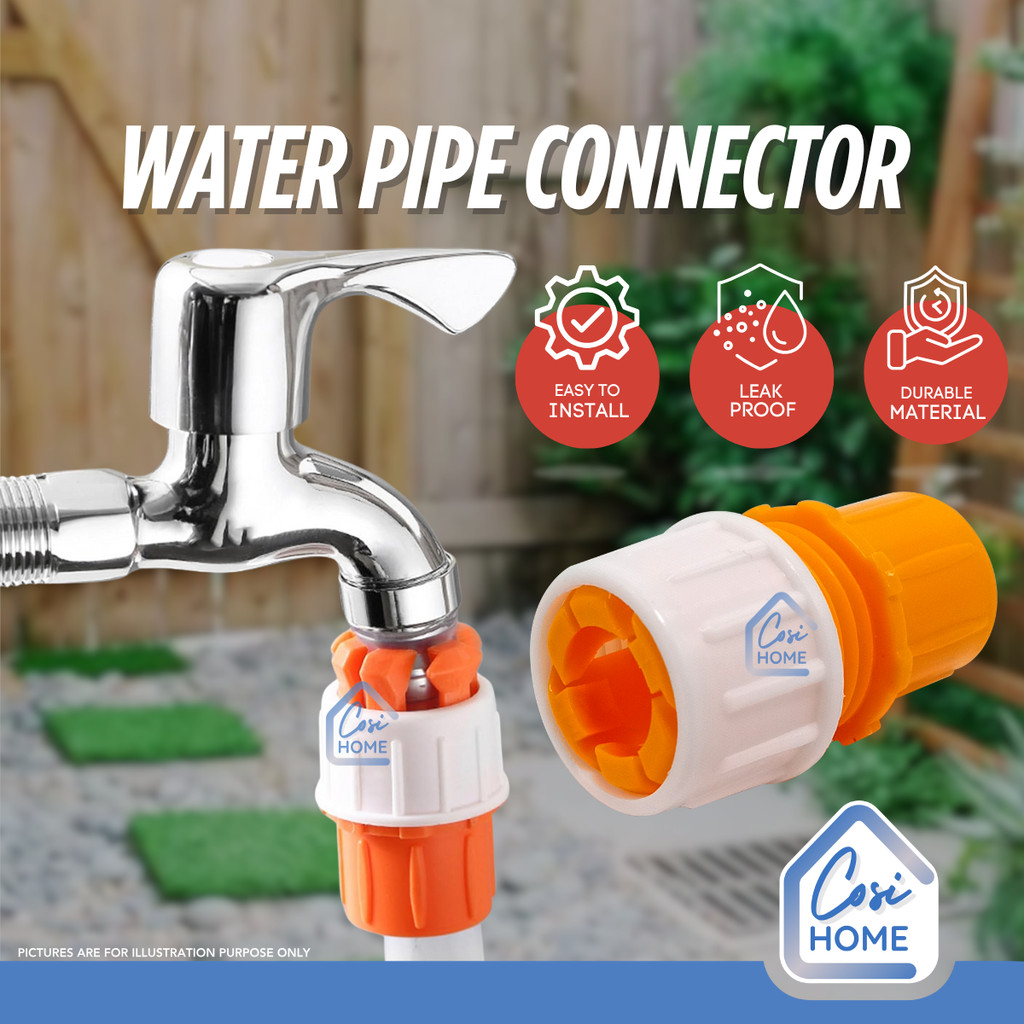 Hose Connector Pipe Adapter Pengikat Paip Getah Bathroom Tap Valve ...
