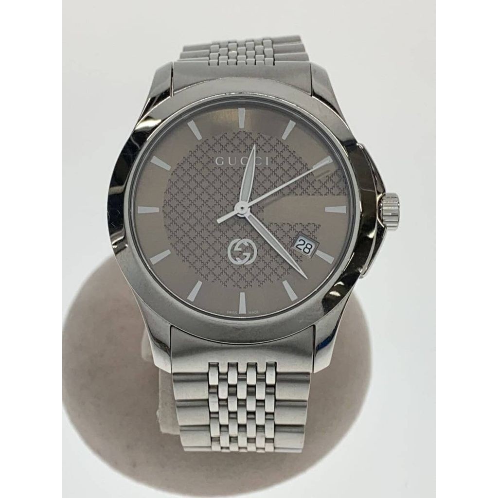 GUCCI Men's Watch Quartz Analog Stainless Steel SLV 126.4 G Timeless ...