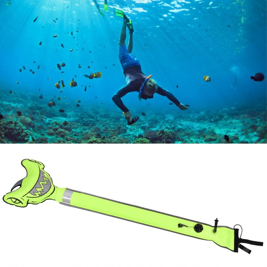 Surface Marker Buoy Scuba Diving Inflatable Safety Tube Hammerhead ...