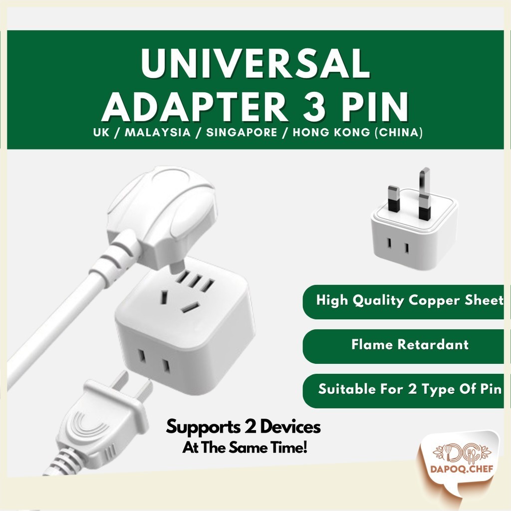 DC China Travel Plug Adapter Universal 2/3 Pin Power Socket Converter ...