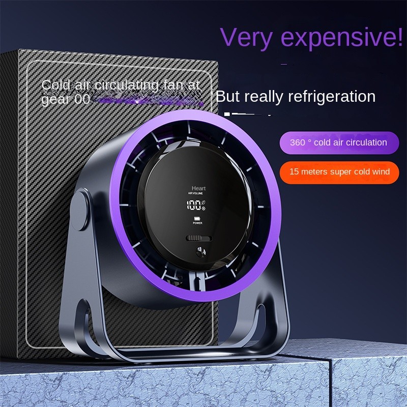 [Perforation-Free Wall-Mounted fan] AI Ice-Feeling Circulating Fan 360 ...