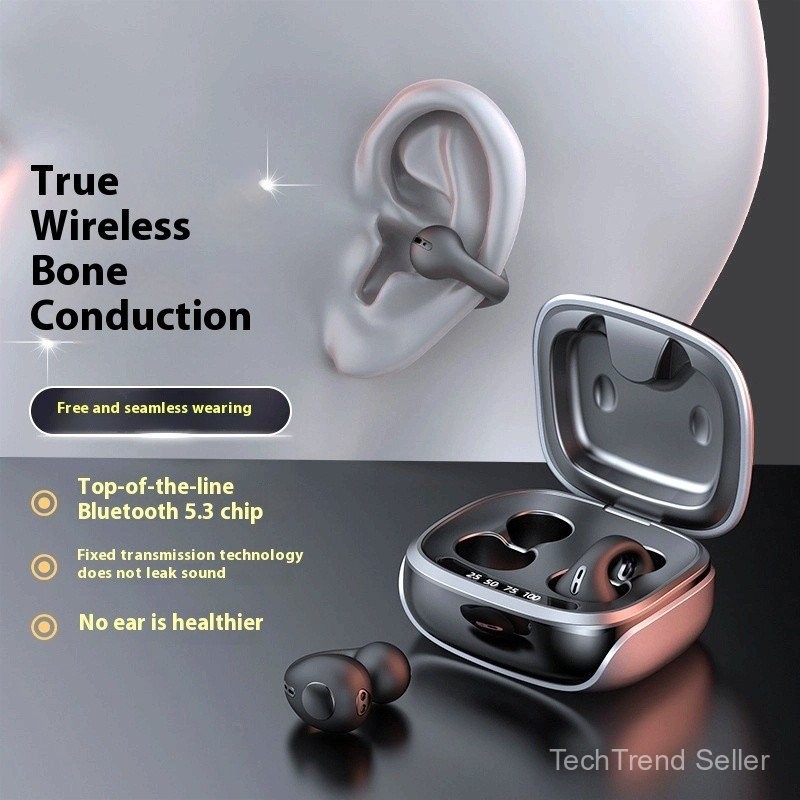 Air Conduction Clip-On Bluetooth Headset Noise Cancellation | No Delay ...