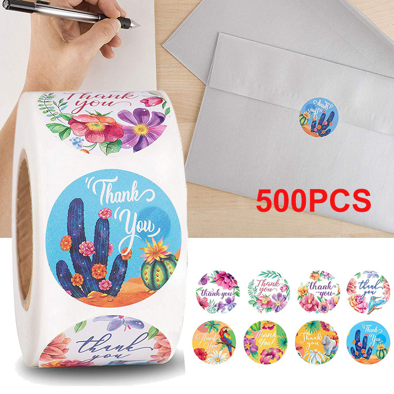 New 1 Roll Thank You Stickers Labels Seals Wedding Favours Toppers Baby ...