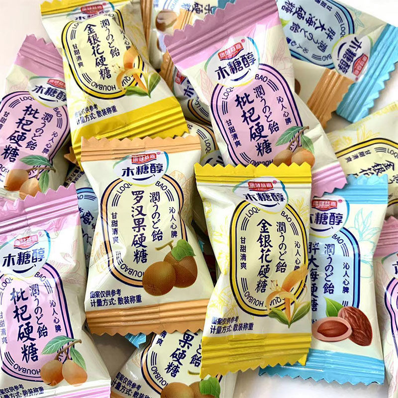 Lozenges Tekak Herba Xylitol dengan Laut Lemak, Honeysuckle, Pudina ...