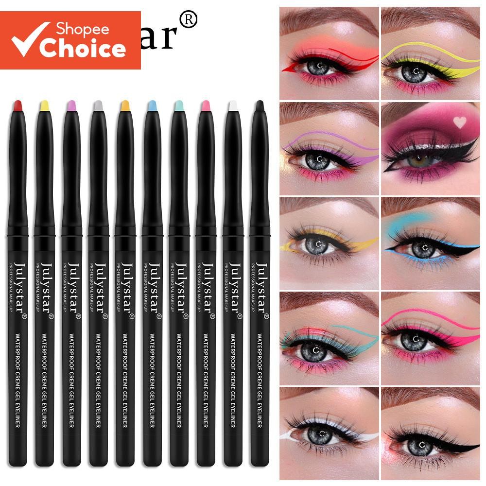 Julystar Color Eyeliner Gel Pencil Ultra-Fine Zoom Eyeliner Pencil ...