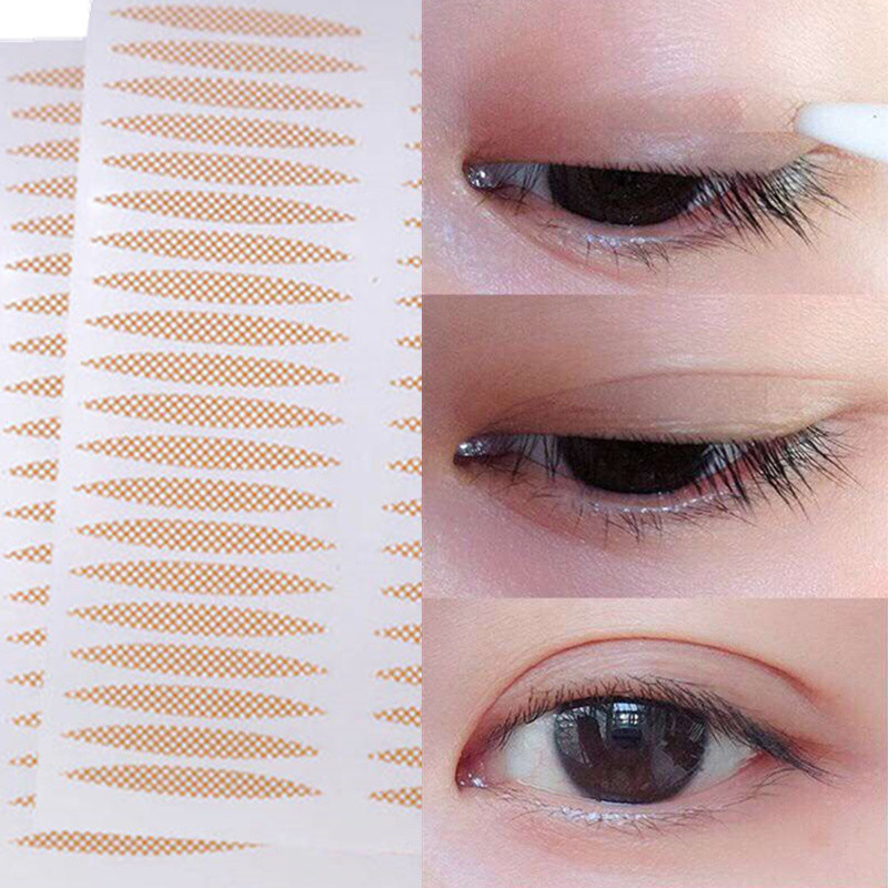 Miruko Double Eyelid Sticker Single-Sided Invisible Mesh Lace Skin Tone ...