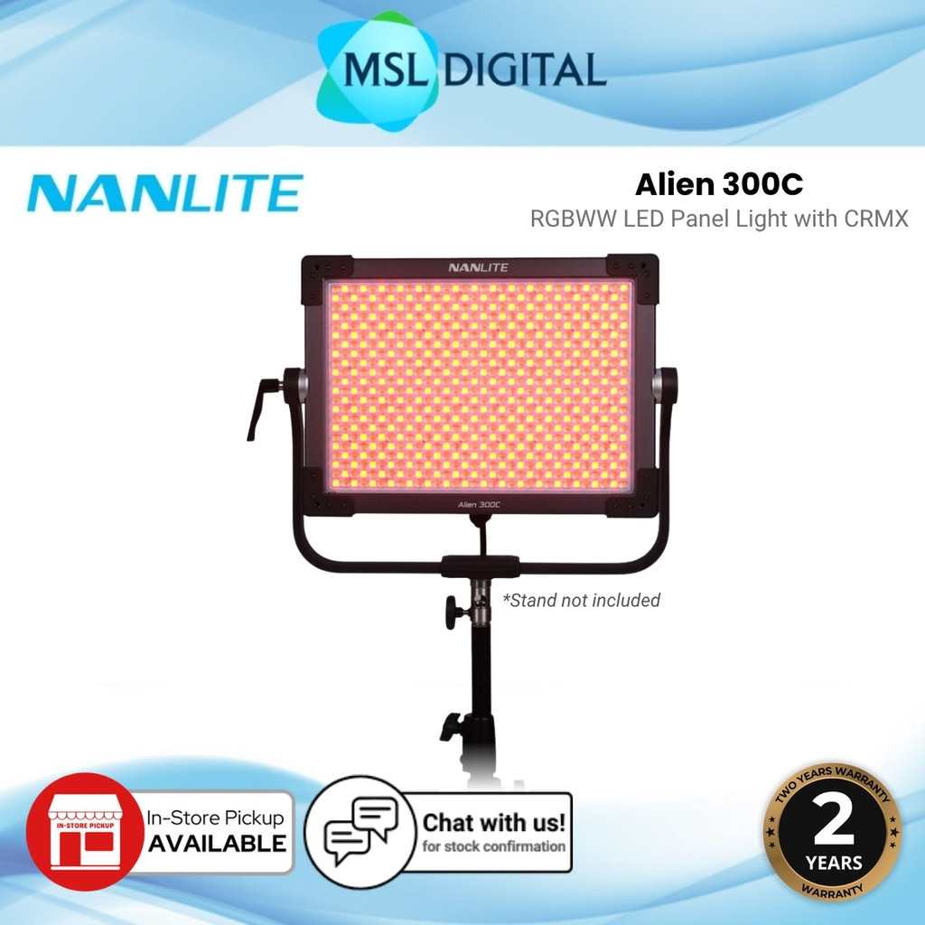 Nanlite Alien 300C RGBWW LED Panel Light with CRMX | Shopee Malaysia