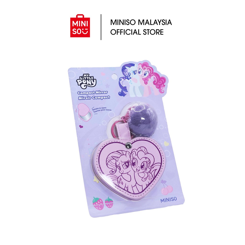 MINISO MY LITTLE PONY Cermin Gantung Kecil | Compact Mirror Keychain ...